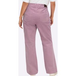 sheego Damen Cordhose, rosa, Gr. 56, unifarben, 98% Baumwolle, 2% Elasthan, Hosen