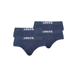 Levi's LEVI'S Herren Slip "Slip 4er Pack", Gr. XL, blau, Obermaterial: 95% Baumwolle CO. 5% Elasthan EL., Unterhosen