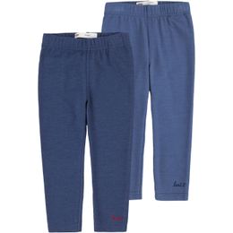 LEVI'S KIDS M&auml;dchen Leggings "LVG 2 PK CLASSIC LEGGING", blau, Gr. 3M, Obermaterial: 72% Baumwolle, 26% Polyester, 2% Elasthan, Hosen, for BABYS
