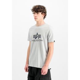 Herren T-Shirt "Basic T-Shirt BL Rainbow Ref.", grau, Gr. XS, Alpha Industries, Obermaterial: 100% Baumwolle, Shirts