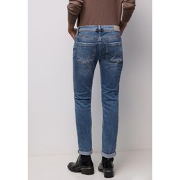 Street One Damen Comfort-fit-Jeansmid blau random washed, Gr. 36, unifarben, Jeans, 82% Baumwolle, 16% Polyester, 2% Elasthan, Jeans, Middle Waist