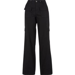 Karl Kani Damen Cargohose "Karl Kani Karl Kani Signature Straight Leg Cargo Pants"schwarz, Gr. M, 98% Baumwolle, 2% Elasthan, Hosen