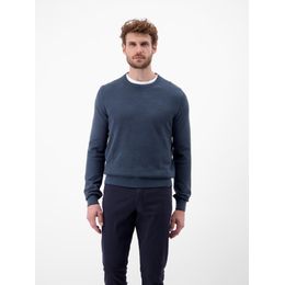 Lerros Herren Strickpullover "Sportiver Strickpullover"classic navy, Gr. M, 100% Baumwolle, Pullover, Grober Strickpullover in Two-Tone-Optik,