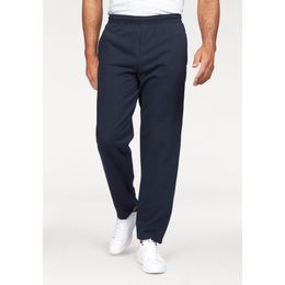 Herren Sweathose, blau, Gr. XXL, Fruit of the Loom, unifarben, angeraute Sweatware, Obermaterial: 80% Baumwolle, 20% Polyester, Hosen, Open Leg