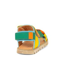 froddo Jungen Sandale, Gr. 28gelb, blau, Leder, Textil, Schuhe, Trekking Schuh, Klettschuh mit Klettverschluss