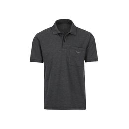 TRIGEMA Herren Poloshirt "TRIGEMA Polohemd mit Brusttasche", grau, Basic, Gr. 4XL, Piqu&eacute;, 100% Baumwolle, Shirts