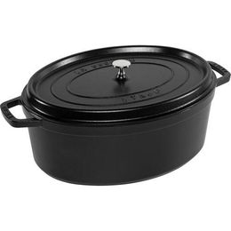 Staub La Cocotte 41cm oval schwarz, Gusseisen