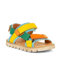froddo Jungen Sandale, Gr. 38gelb, blau, Leder, Textil, Schuhe, Trekking Schuh, Klettschuh mit Klettverschluss