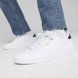Puma Damen Sneaker "Smash 3.0 Sneakers Erwachsene", Gr. 37,5, blau, Obermaterial: Synthetik, Textil, Kuhleder, Leder. Futter: Textil. Innensohle:
