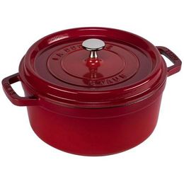 Staub La Cocotte 24cm rund, Kirsch-rot, Gusseisen