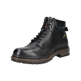 Camel Active Herren Schn&uuml;rstiefelette "Camel Active Stiefelette Leder/Textil", Gr. 40, schwarz, Leder, Textil, Schuhe