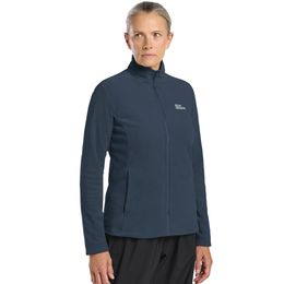 Fleecejacke Jack Wolfskin "TAUNUS FZ W", Damen, Gr. L (42/44), midnightsky, Obermaterial: 100% Polyester. Futter: 100% Polyester, Jacken Fleecejacke