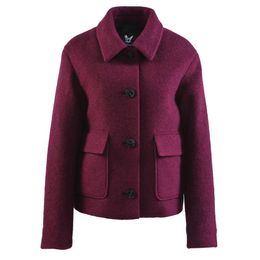 Fuchs & Schmitt FUCHS SCHMITT Damen Wolljacke "Wolljacke"dunkelrot, Gr. 46, unifarben, Web, Obermaterial: 75% Wolle, 25% Polyester, Jacken, Mit Rundhalsausschnitt