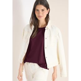 Cecil Damen T-Shirtblush rose, sweet grape rot, Gr. XL, unifarben, Web, 50% Baumwolle, 50% Modal, Shirts, im Basic-Style