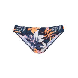 active by Lascana LASCANA ACTIVE Damen Bikini-Hose "Wave", blau, Gr. 40, bedruckt, floral, Recycling-Polyamid, Badehosen, mit tropischem Druck