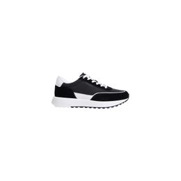 Calvin Klein Herren Sneaker "CITY RUNNER LACEUP NY MIX", Gr. 42schwarz, wei&szlig;, Leder, Textil, Veloursleder, kontrastfarbene Details, unifarben mit