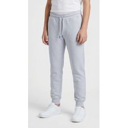Jack & Jones Kinder Sweathose "JPSTGORDON COLLEGE SWEAT PANTS JNR"wei&szlig; melange, Gr. 164, JACK & JONES JUNIOR, unifarben, angeraute Sweatware, Obermaterial: 80%