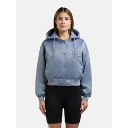 Khujo Damen Collegejacke "Chani"blau, Gr. L, Obermaterial: 97% Polyester, 3% Elasthan. Innenfutter: 100% Polyester, Jacken, Kurze Damen Bomberjacke