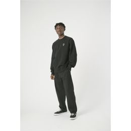 Cleptomanicx Herren Strickpullover "Sketch Gull", schwarz, Gr. M, bestickt, 100% Baumwolle, Pullover, mit lockerem Schnitt