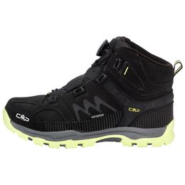 CMP Kinder Outdoorschuh "KIDS KIRUNA MID FITGO FLEECE WP TREKKING SHOES", Gr. 38, schwarz, Leder, Schuhe, Winterstiefel, Winterschuhe,