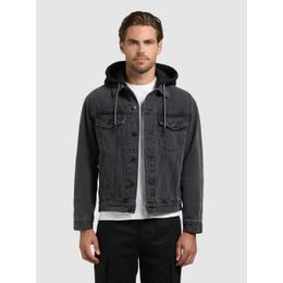 Khujo Herren Jeansjacke "JOKIN"schwarz, Gr. XL, unifarben, Denim/Jeans, 100% Baumwolle, Jacken