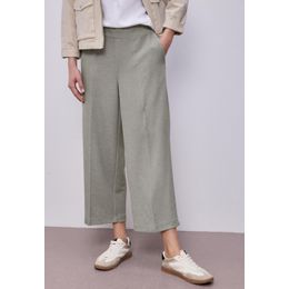 Culotte Street One, Damen, Gr. 38, L&auml;nge 26, schwarz mint gr&uuml;n (l&auml;nge 26), Web, Obermaterial: 52% Polyester, 46% Viskose, 2% Elasthan, unifarben, regular fit kn&ouml;chelfrei, Hosen Culotte, mit Taschen