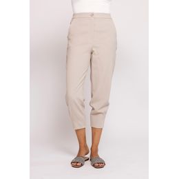 Zhrill Damen 3/4-Hose "ZHBORDA"gr&uuml;n, Gr. L, unifarben, Web, Obermaterial: 60% Polyester, 32% Viskose, 8% Elasthan, Hosen, bequeme Passform, f&uuml;r