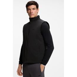 BOSS Green Herren Funktionswesteschwarz001, Gr. S, unifarben, Web, Obermaterial: 100% Polyamid, Westen, Regular Fit, 4-Wege-Stretch-Qualit&auml;t,
