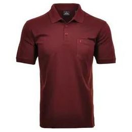 Poloshirt Ragman "Poloshirt Softknit-Polo", Herren, Gr. 4XL, rot, Obermaterial: 70% Baumwolle CO. 30% Polyester PES., Shirts