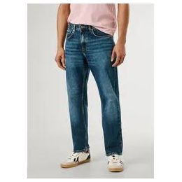 Straight-Jeans Pepe Jeans "CASH", Herren, Gr. 31, L&auml;nge 34, blau (used blau), Denim/Jeans, Obermaterial: 99% Baumwolle, 1% Elasthan, straight fit lang, Jeans Straight-Jeans, im 5-Pocket-Stil