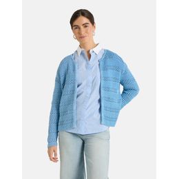 LIEBLINGSST&Uuml;CK LIEBLINGSST&Uuml;CK Damen Strickjacke "TienL", blau, Gr. 38, 100% Baumwolle, Strickjacken, aus 100% Baumwolle
