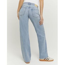 Tally Weijl Damen Straight-Jeans "SPADEPOLKIS", blau, Gr. 42, clean, Denim/Jeans, Obermaterial: 99% Baumwolle, 1% Elasthan, Jeans, elastisch, tief
