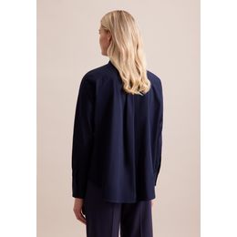 Seidensticker Damen Hemdbluse, blau, Gr. 34, unifarben, 97% Baumwolle, 3% Elasthan, Blusen, 1/1 Kragen Uni