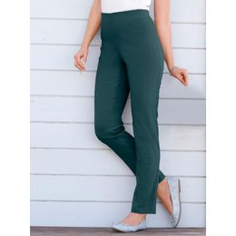 Stehmann Damen Dehnbund-Hose, gr&uuml;n, Gr. 44, unifarben, 72% Viskose, 25% Polyamid, 3% Elasthan, Hosen