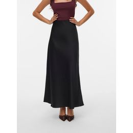 V&eacute;ro Moda VERO MODA Damen A-Linien-Rock "VMMERLE ANKLE SKIRT WVN GA NOOS", schwarz, Gr. XS, unifarben, Web, Obermaterial: 100% Polyester, R&ouml;cke, Kunstfaser