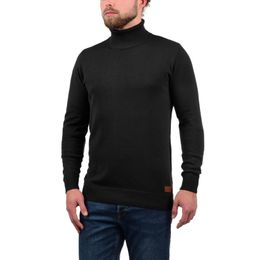 Blend Herren Rollkragenpullover "BHLatif"schwarz, Gr. XL, unifarben, Feinstrick, 50% Baumwolle, 50% Polyacryl, Pullover, Feinstrick Pullover mit