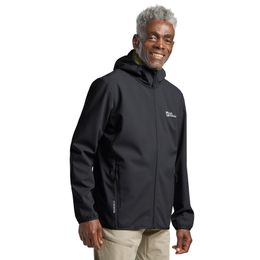 Jack Wolfskin Herren Softshelljacke "BORNBERG HOODY M"phantom, chartreuse, Gr. S, Obermaterial: 100% Polyester, Jacken