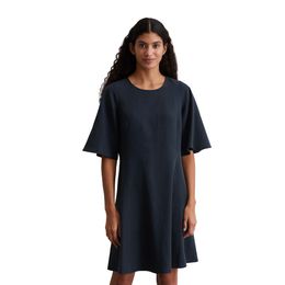 Marc O'Polo MARC O'POLO Damen Midikleid "aus TENCEL Lyocell-Leinen-Mix", blau, Gr. 32, unifarben, Obermaterial: 90% Lyocell, 10% Leinen, Kleider