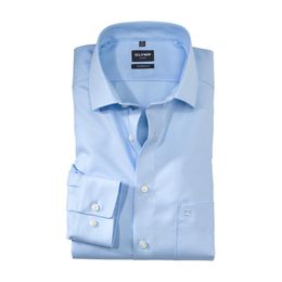 OLYMP Herren Businesshemd "Luxor modern fit", blau, Gr. 48, Web, Obermaterial: 100% Baumwolle, Hemden