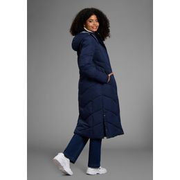 Kangaroos Damen Steppmantel, blau, Gr. 34, unifarben mit Farbeinsatz, Web, Obermaterial: 100% Polyester. Futter: 100% Polyester. Wattierung: 100%