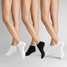 Hudson Herren Sneakersocken "EASY&sup3; 3-PACK", Gr. 35, schwarz-wei&szlig;, Baumwollmischung, Socken, bequemer Komfortbund