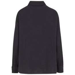 Urban Classics Damen Klassische Bluse "Urban Classics Ladies Oversized Musselin Blouse", schwarz, Gr. XS, 100% Baumwolle, Blusen