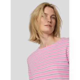 Rabe Damen Print-Shirt "T-Shirt", pink, Gr. 48, gestreift, 52% Baumwolle, 28% Polyester, 20% Viskose, Shirts