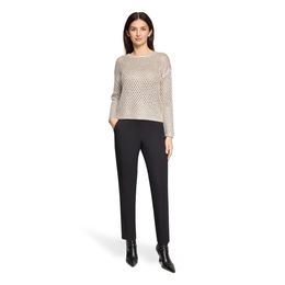 Betty Barclay Damen Strickpullover "Damen mit Lochmuster", beige, Gr. 44, Strick, Obermaterial: 51% Polyester, 30% Baumwolle, 17% Polyamid, 2%
