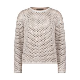 Betty Barclay Damen Strickpullover "Damen mit Lochmuster", beige, Gr. 48, Strick, Obermaterial: 51% Polyester, 30% Baumwolle, 17% Polyamid, 2%