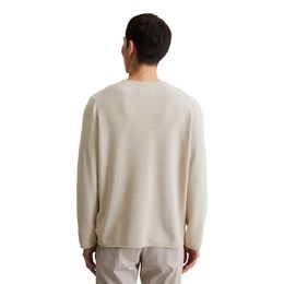 Marc O'Polo MARC O'POLO Herren Rundhalspullover, grau, Gr. XXL, Strick, Obermaterial: 100% Baumwolle, Pullover, regular fit, mit feiner Piqu&eacute;-Struktur
