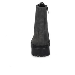 Damen Schn&uuml;rboots, Dockers by Gerli, Gr. 38, grau, Nubuklederimitat, Schuhe, Biker Boots mit Rei&szlig;verschluss