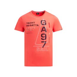 Gaastra T-Shirt Rundhals mit Sail Design Herren Gr&ouml;&szlig;e L orange
