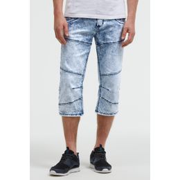 CAMP DAVID Herren Jeansshortsacid blau, Gr. 32, Abriebeffekte, Denim/Jeans, Material: 45% Baumwolle, 28% Lyocell, 18% Polyester, 8% Viskose, 1%