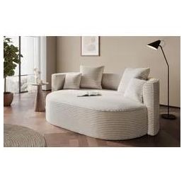 2,5-Sitzer "ISALIE, rundes Loungesofa, mit Kissen, perfekt gepolstert", beige (elfenbein), B:200cm H:98cm T:145cm, LeGer Home by Lena Gercke, Sofas, moderne Stoffe, mit 4 Zierkissen, extra gro&szlig;e Sitzfl&auml;che